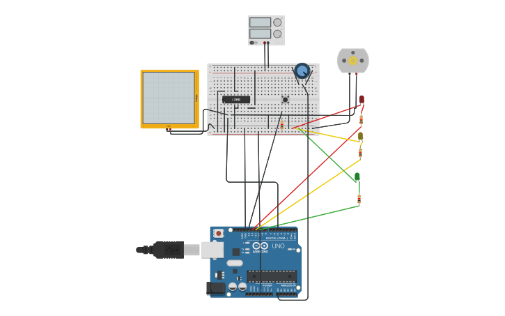 Circuit design PWM-styrning 2. - Tinkercad