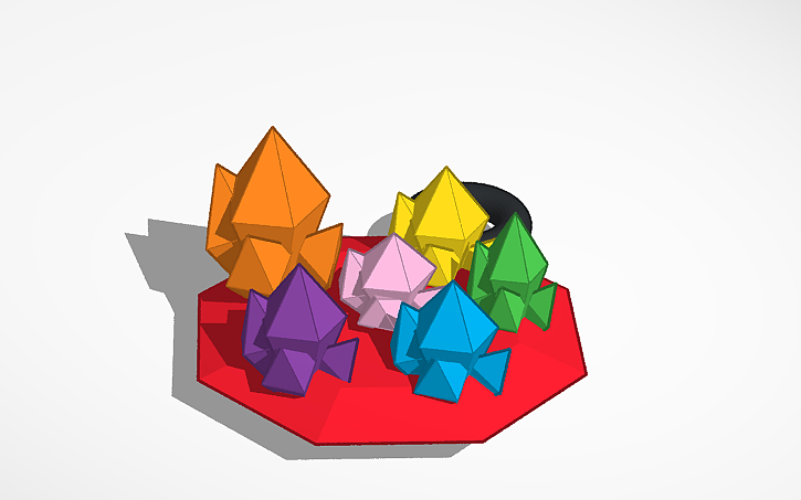 3D design Gems keychain Ameer - Tinkercad