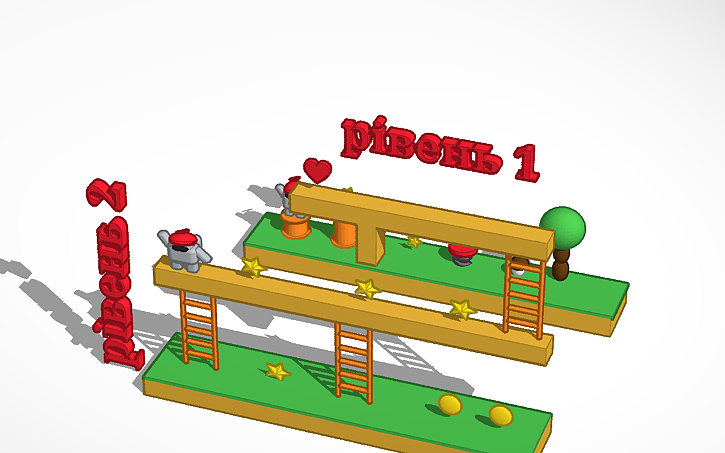 3D design Mario 2 LVL - Tinkercad