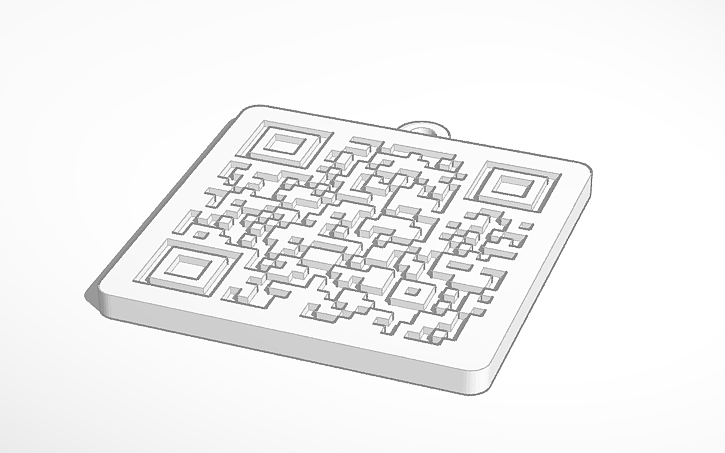 3D design pog qr code - Tinkercad
