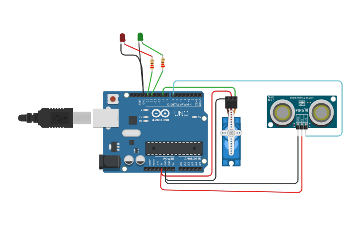 Circuit design tong sampi - Tinkercad