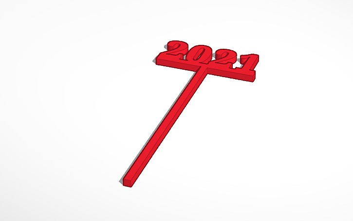 3D design 2021 SWIZZLE STICK - Tinkercad