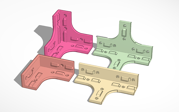 3D design 2020 Extrusion Corner Brackets - Tinkercad