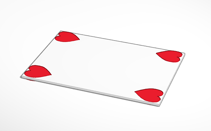 3D design throwing card - Tinkercad