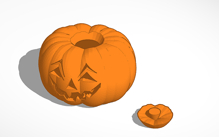 3D design 3d Jack o'lantern - Tinkercad