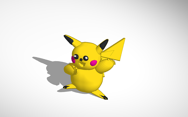 3D design PIKACHU - Tinkercad