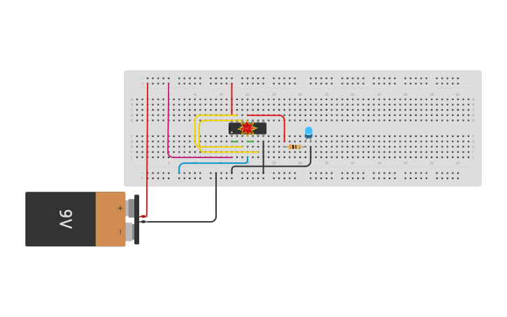 Circuit design OR gate using NAND - Tinkercad