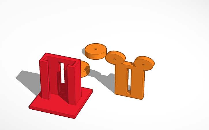 3D design Adjustable Roller arm support - Tinkercad