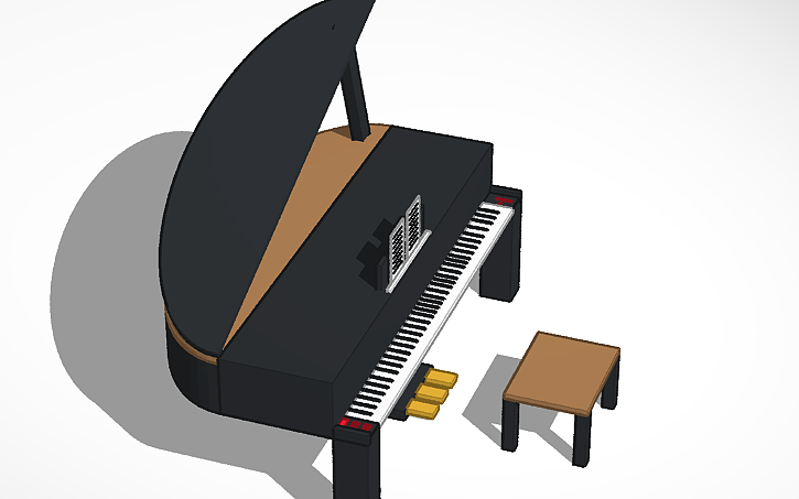 3D design Piyano - Tinkercad