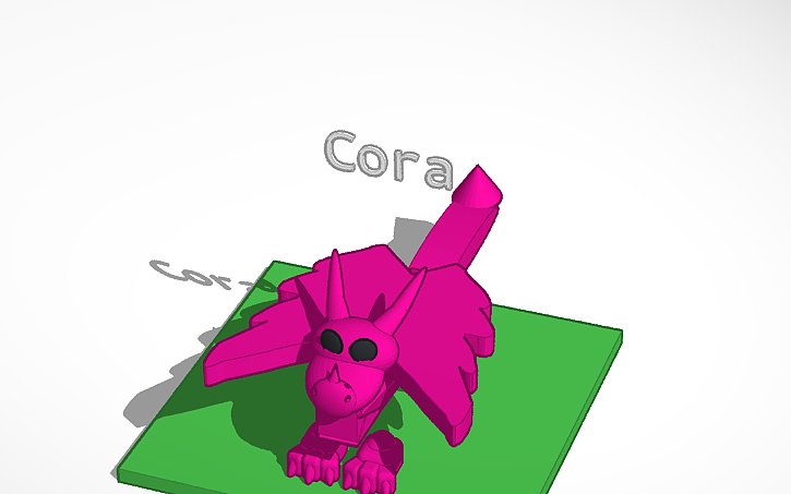 3D design Magenta Dragon/Adoptme!tinkercad.com - Tinkercad