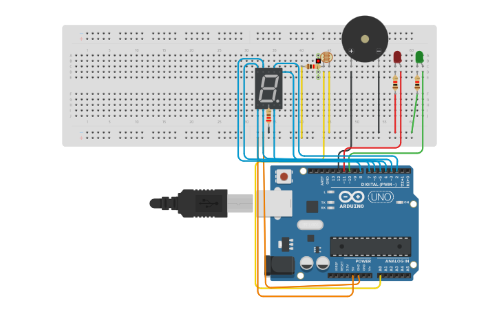 Circuit design Monitor de exposición solar - Tinkercad