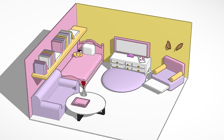 3D design Shining Dream's Dream Bedroom - Tinkercad