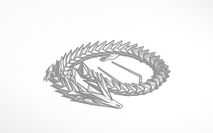 3D design Articulating dragon ^^ - Tinkercad