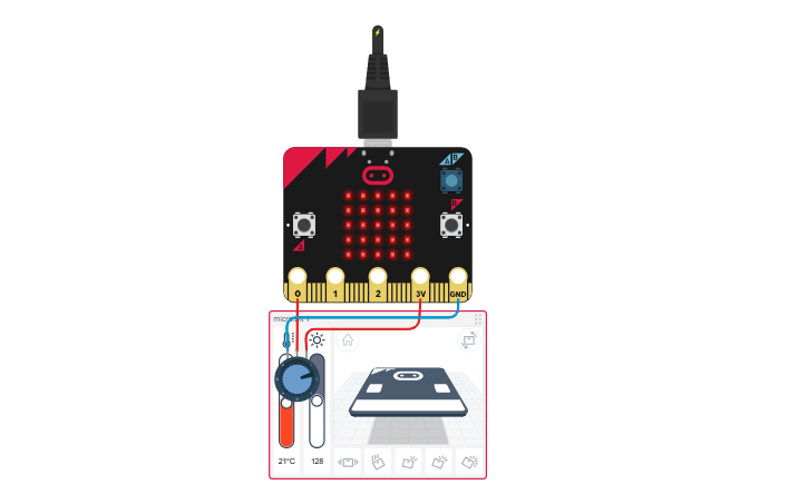 Circuit design micro bit circuit 1 - Tinkercad
