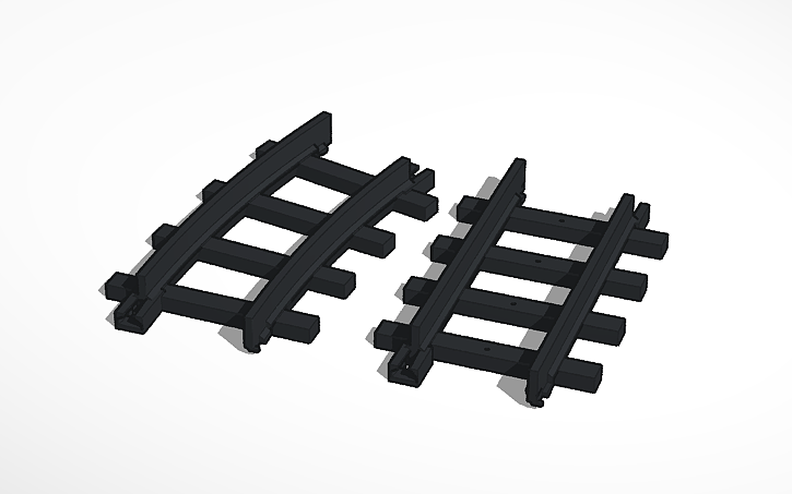 3D design Track pack 01 straight and curve - Tinkercad