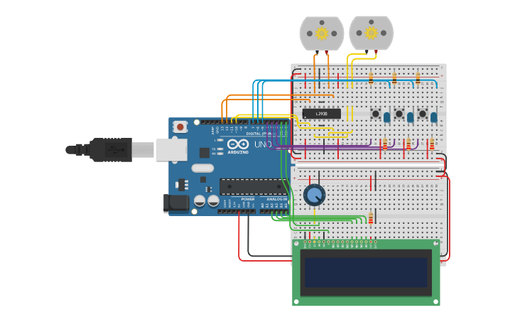 Circuit design Elevador com 3 Andares - Tinkercad