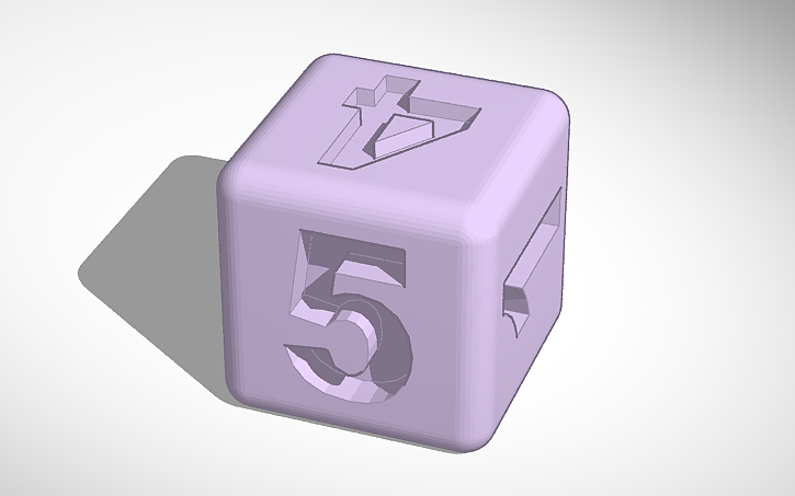 3D design dé démonstration - Tinkercad