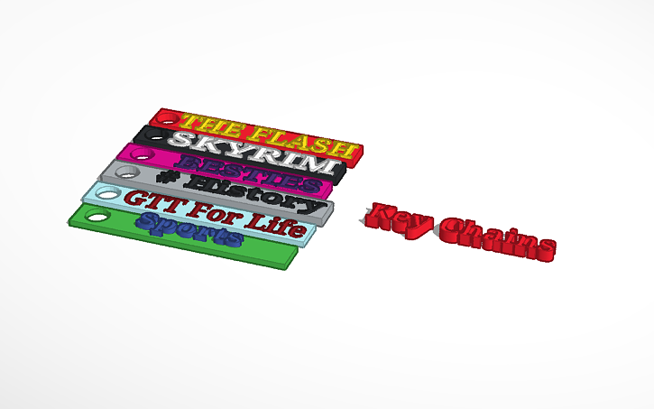3D design Keychains - Tinkercad
