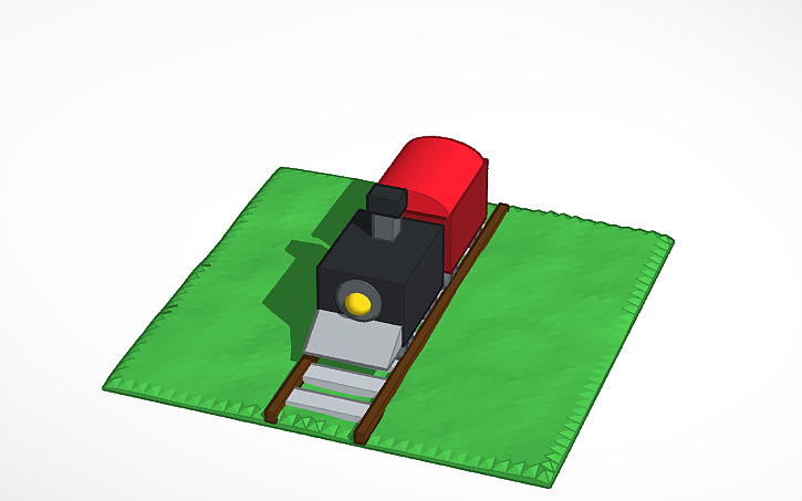 3D design steam powerd locamotive - Tinkercad
