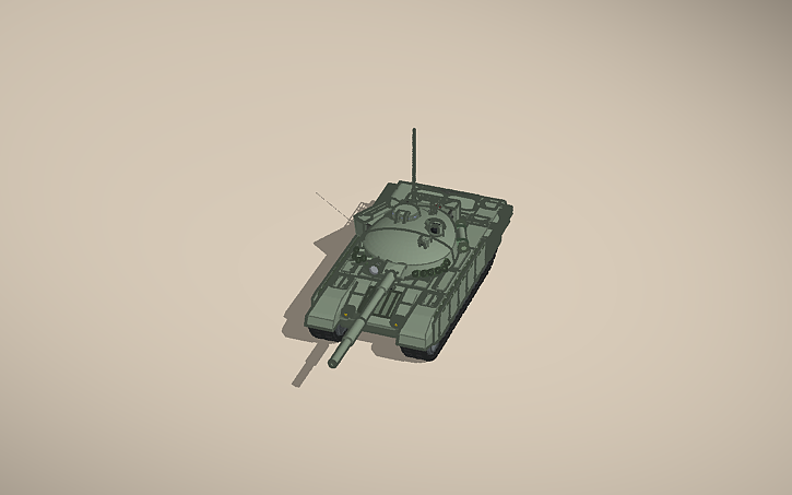 3D design T-72M1 Russian/Lilliput Main Battle Tank - Tinkercad