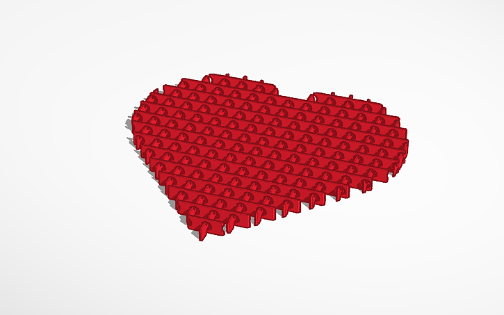 3D design articulated heart - Tinkercad