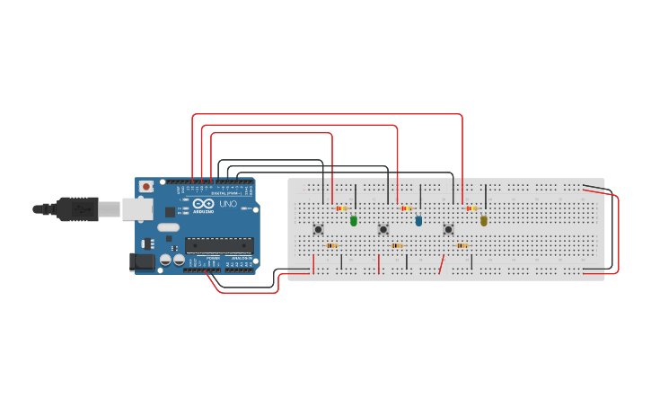 Circuit design Multiple Inputs and Outputs - Tinkercad