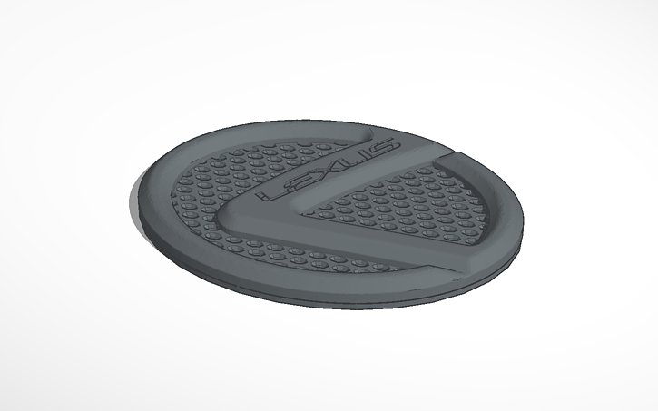 3D design lex lexus logo - Tinkercad