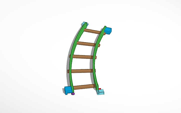 3D design Western Express O-gauge train tracks: Curved - Tinkercad