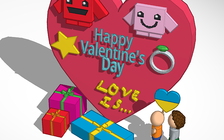 3D design Valentine's Day - Tinkercad