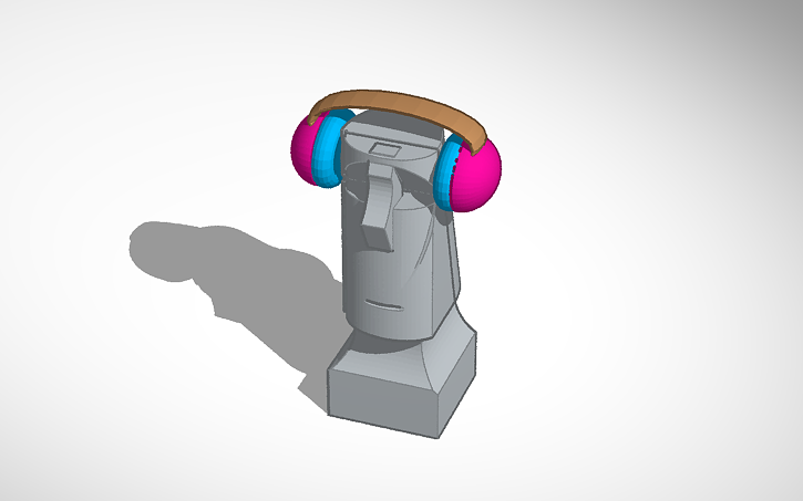 3D design easter island statue - Tinkercad
