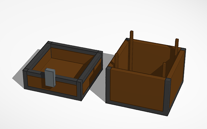 3D design minecraft chest - Tinkercad