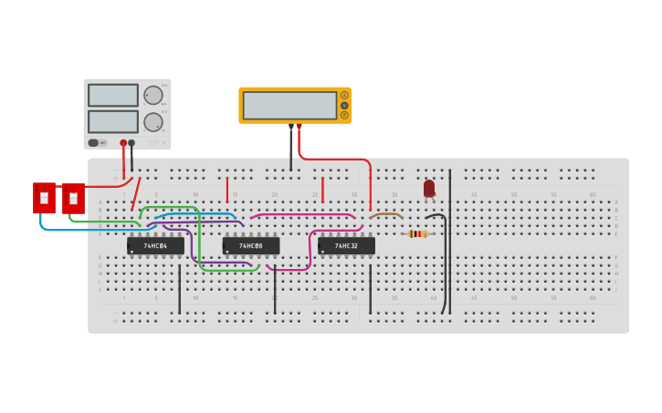 Circuit design k-map - Tinkercad