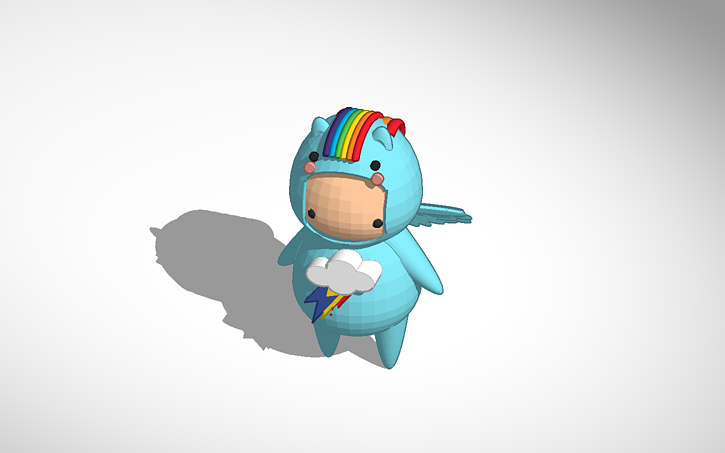 3D design Chibi Rainbow Dash - Tinkercad