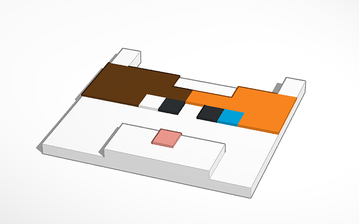 3D design minecraft cat (calico) - Tinkercad