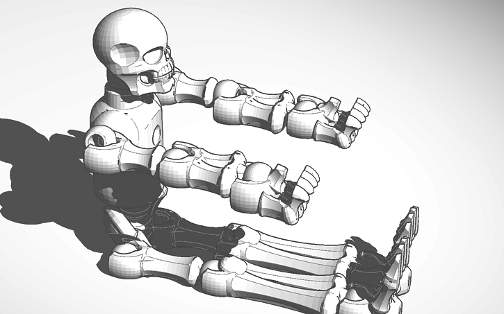 3D design skeleton - Tinkercad