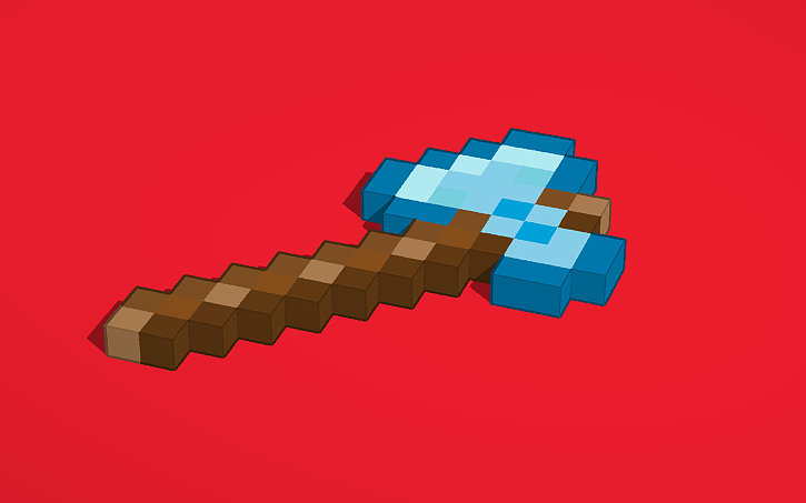 3D design diamond axe - Tinkercad