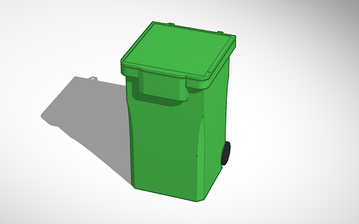 3D design trash can - Tinkercad