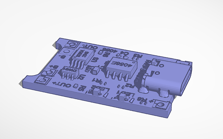 3D design TP4056 Type C - Tinkercad