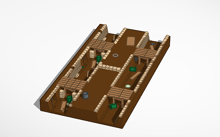 3D design Trenches World War One - Tinkercad