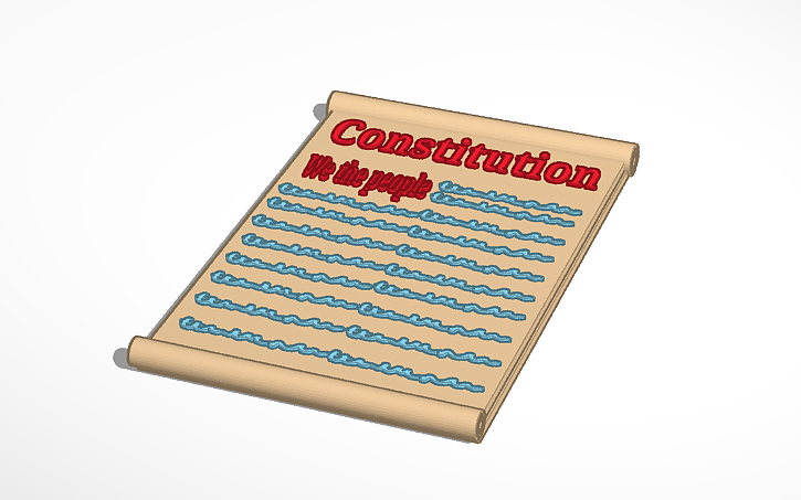3D design 4 constitution - Tinkercad