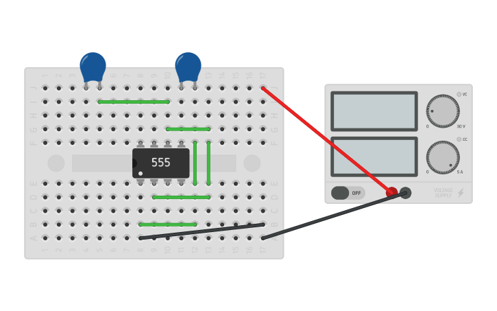 Circuit design Clock using 555 Timer - Tinkercad