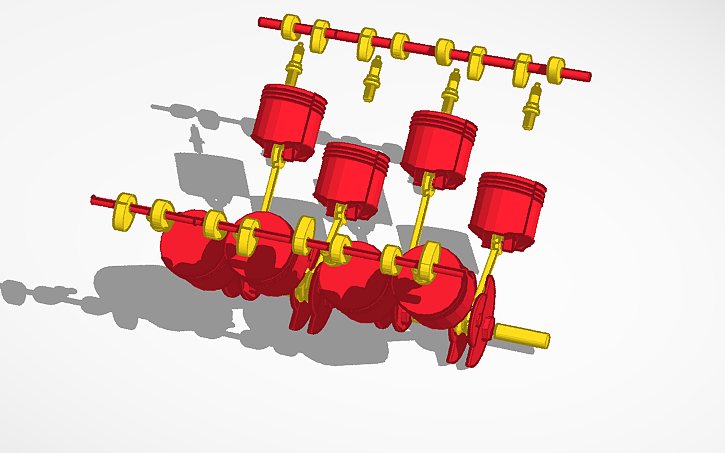 3D design Ultimate V8 Engine SIMLAB - Tinkercad