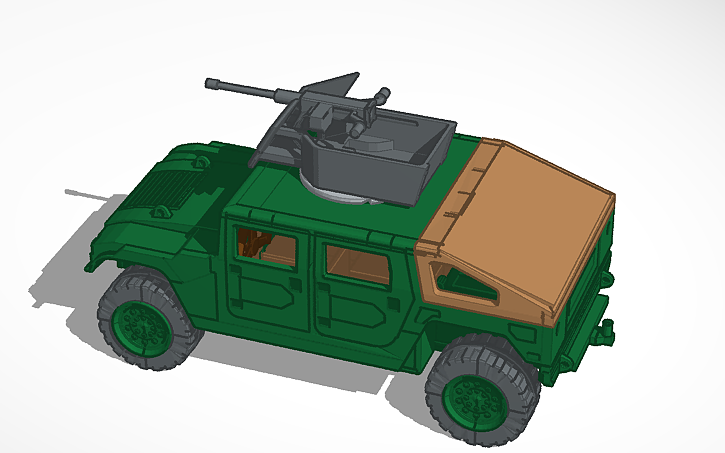 3D design Playmobil Humvee M998 - Tinkercad