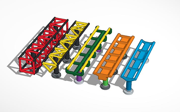 3D design Roller coaster tracks - Tinkercad