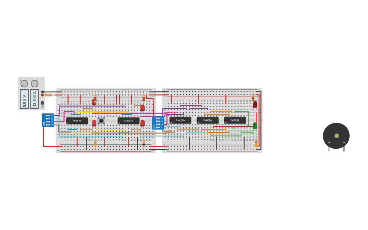 Circuit design Digital lock - Tinkercad