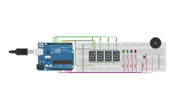 Circuit design Alarm Clock - Tinkercad