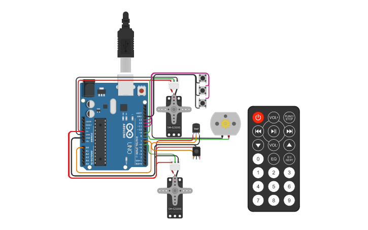 Circuit design Elevator Control System - Tinkercad