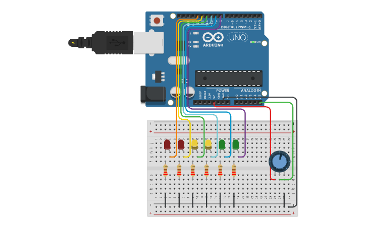 Circuit design Light Control - Tinkercad