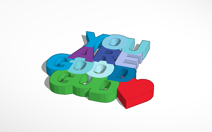 3D design God is Good - Tinkercad