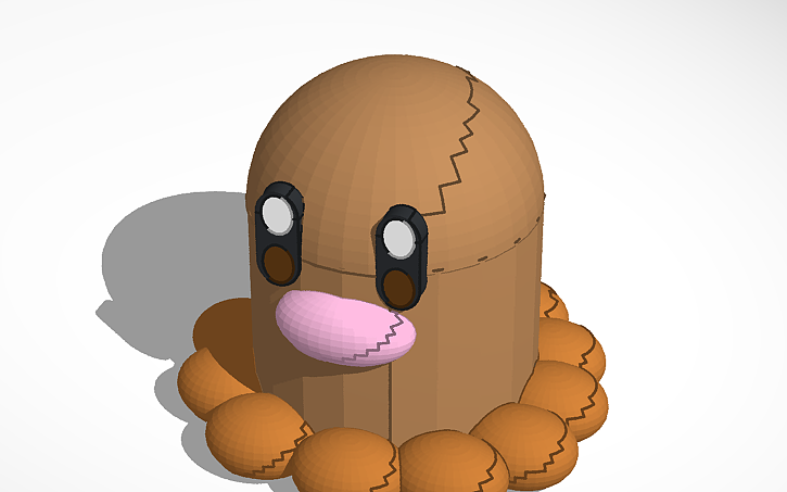 3D design Pokemon: Diglett - Tinkercad